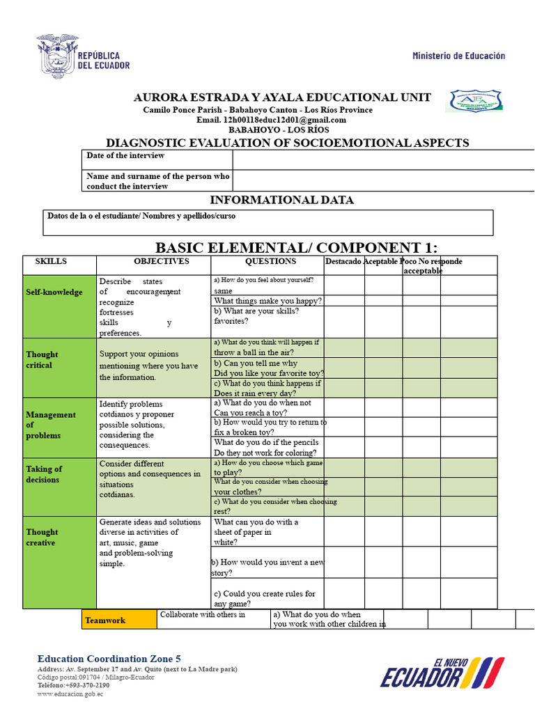 Basic Elemental Sheet Socioemotional Aspects | PDF | Emotions | Shame