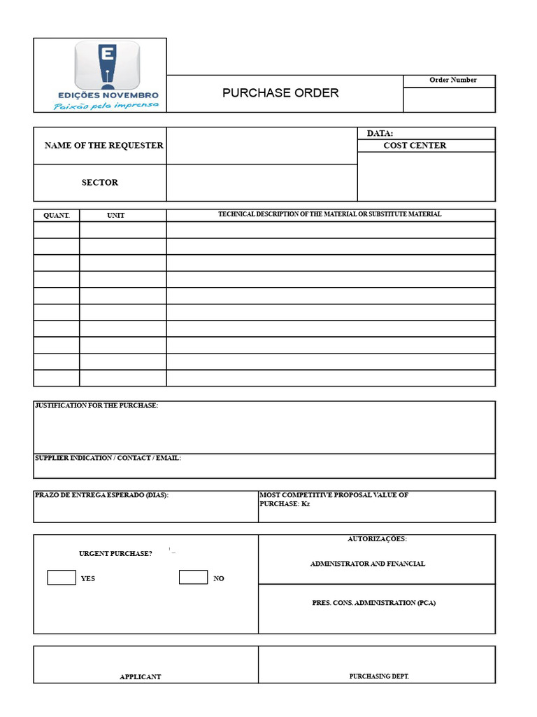 Purchase Order Template | PDF
