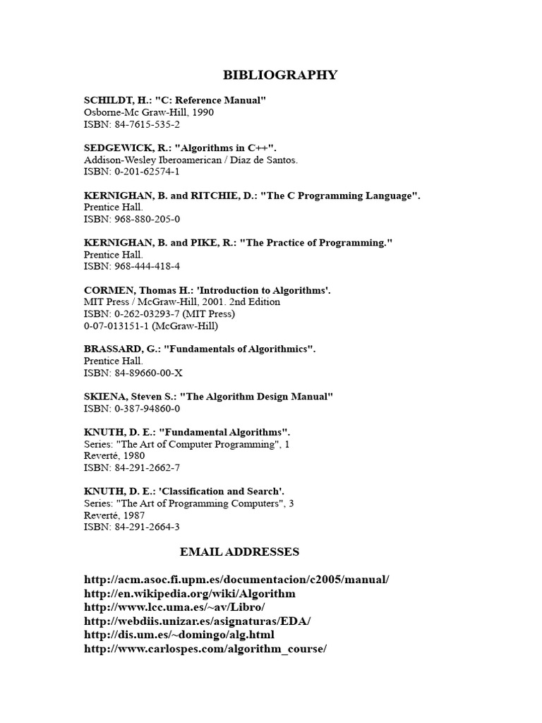 Bibliography of Algorithms | PDF