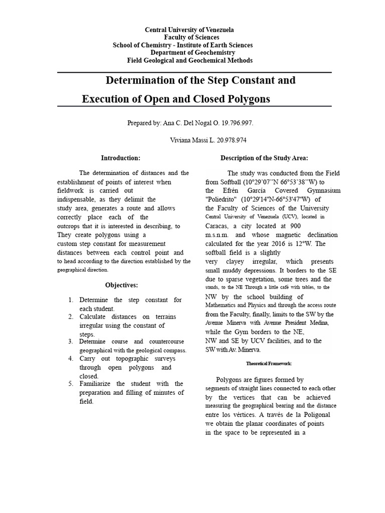 Determination of The Step Constant and Execution of Open and Closed ...