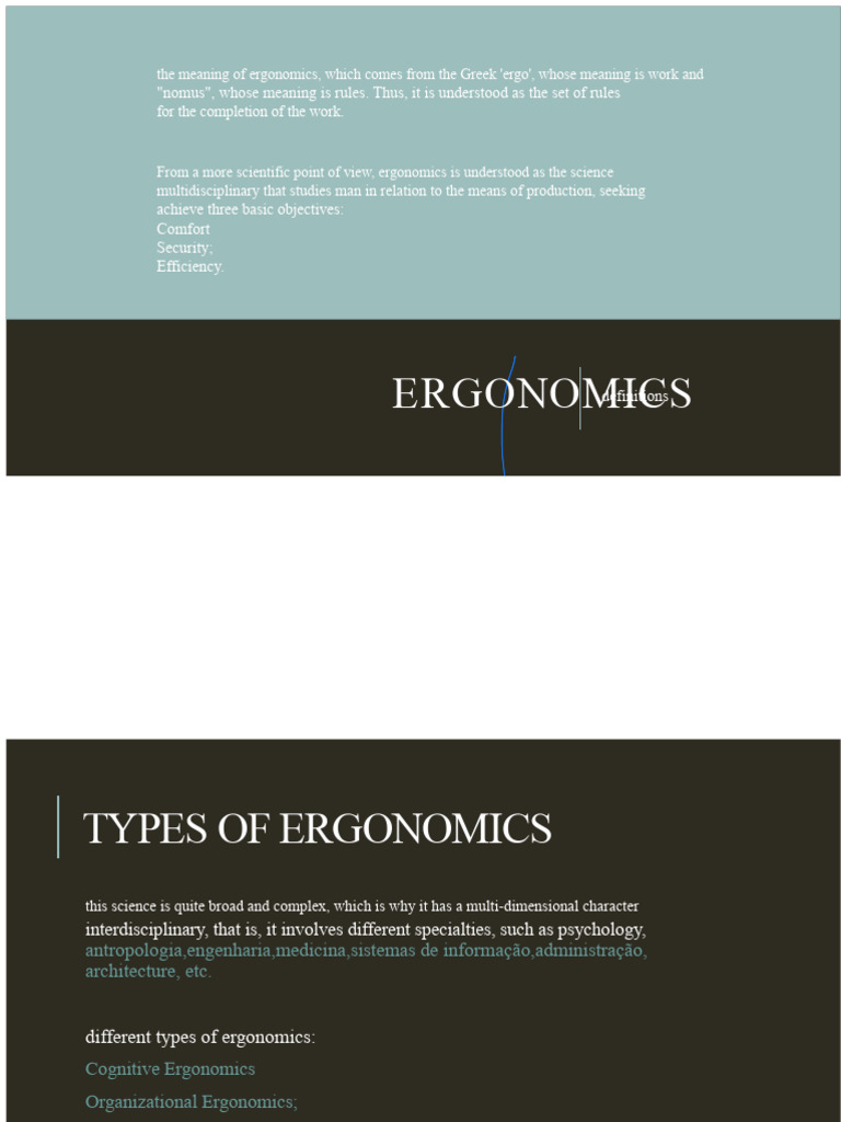 Types of Ergonomics | PDF | Cognition | Occupational Safety And Health