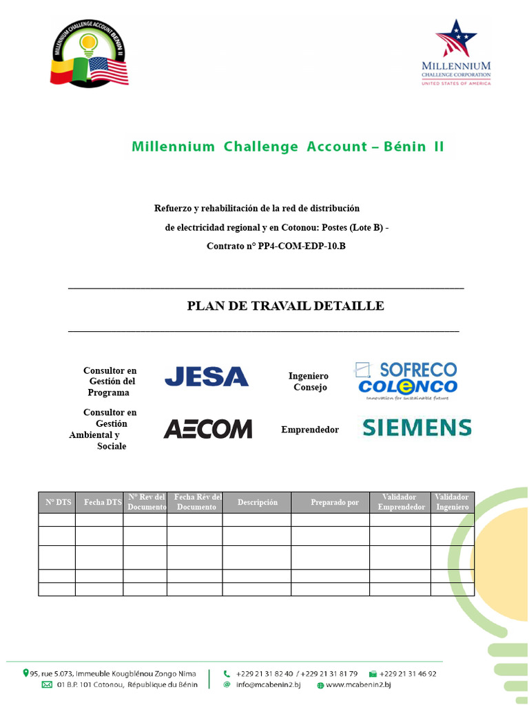 Plan de Trabajo Detallado | PDF | Transformador | Hormigón