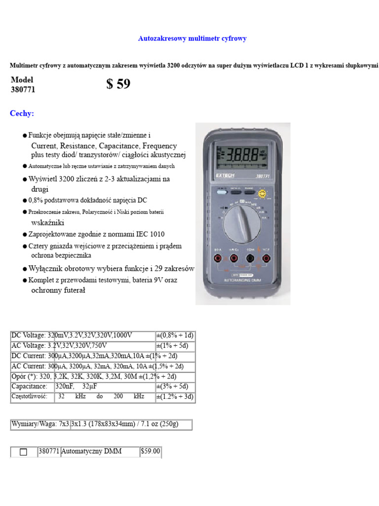 Podręcznik EXTECH (380771 | PDF