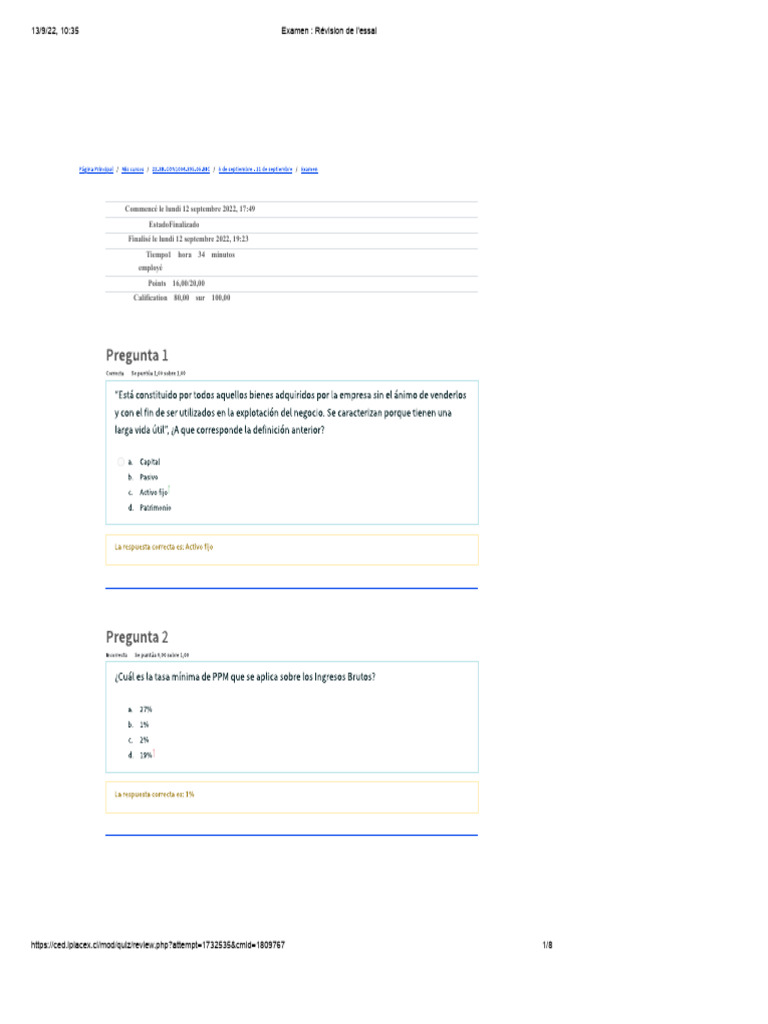 Révision de l'examen d'essai | PDF