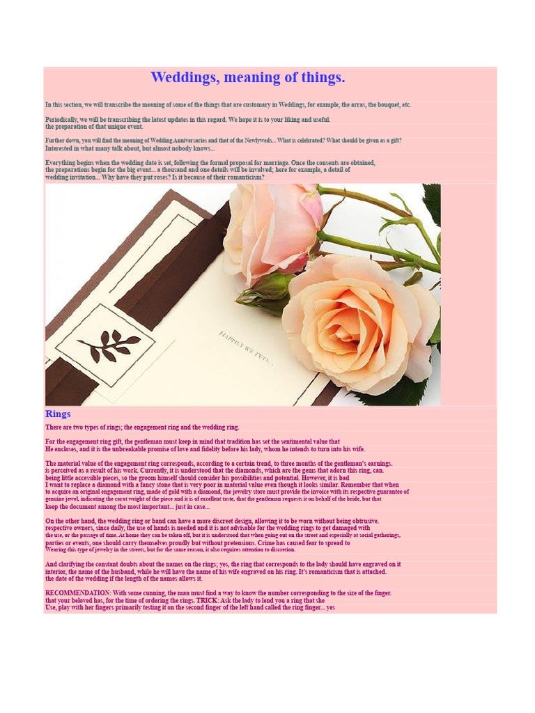 Weddings and Their Meaning | PDF | Flower Bouquet | Bride