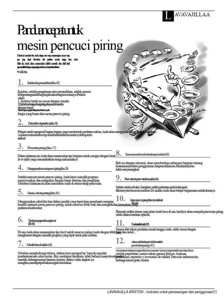Panduan Instalasi Mesin Pencuci Piring | PDF