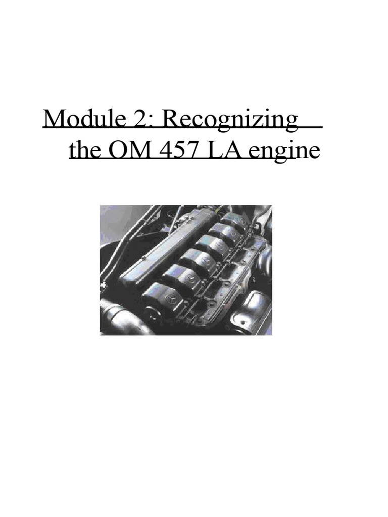 Manual Motor Mercedes Benz 457 | PDF
