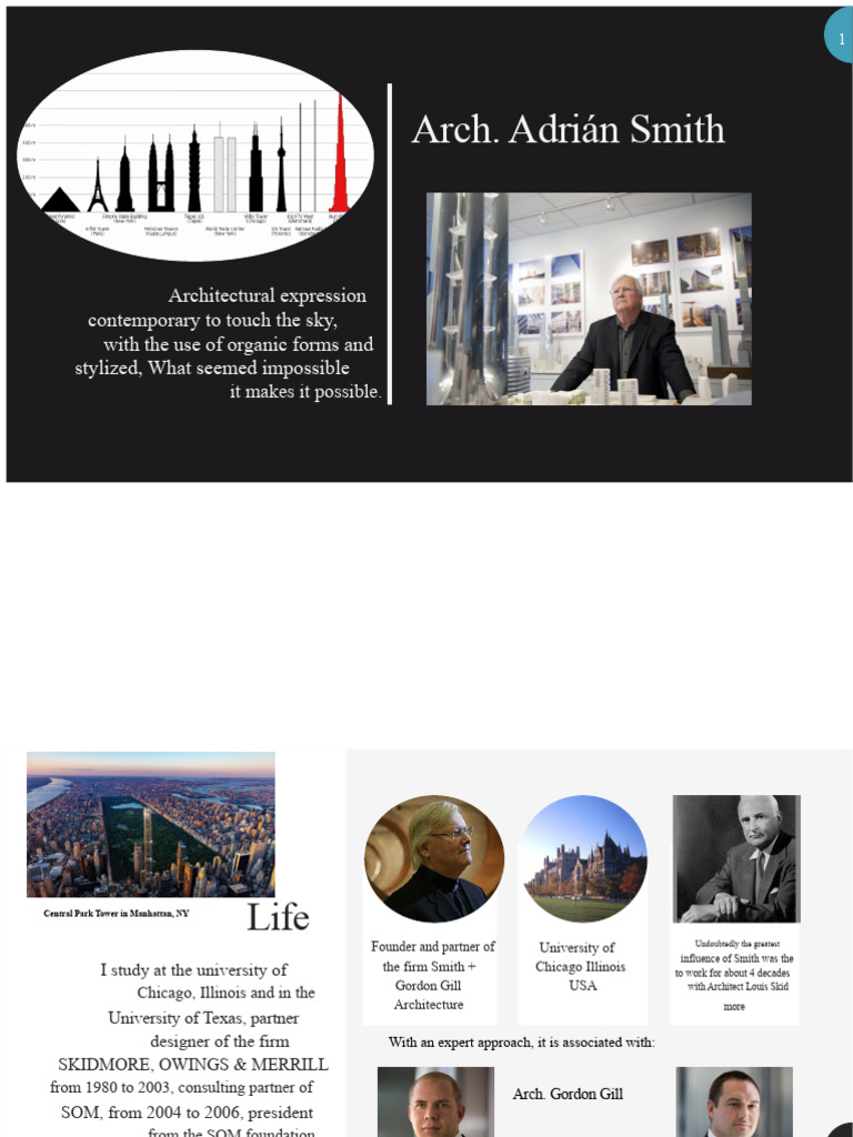 Presentation of The Biography and Work of Architect Adrian Smith. | PDF ...