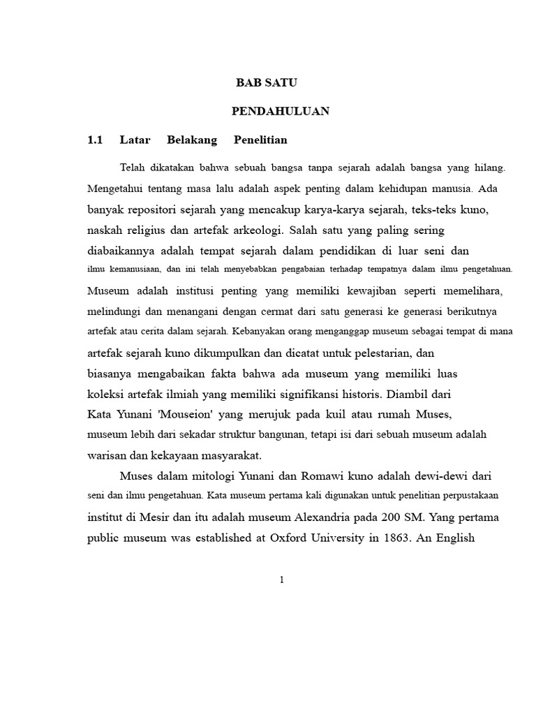 Pentingnya Museum Biologis Untuk Mahasiswa Biologi: Sebuah Studi Di ...