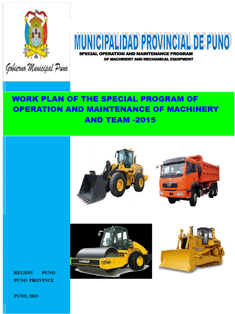 Work Plan Machinery and Equipment Final 01 2015 | PDF | Mechanical ...