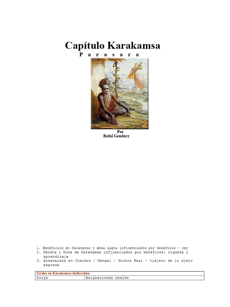 Beneficios y Grahas en Karakamsa | PDF | Religiones indias