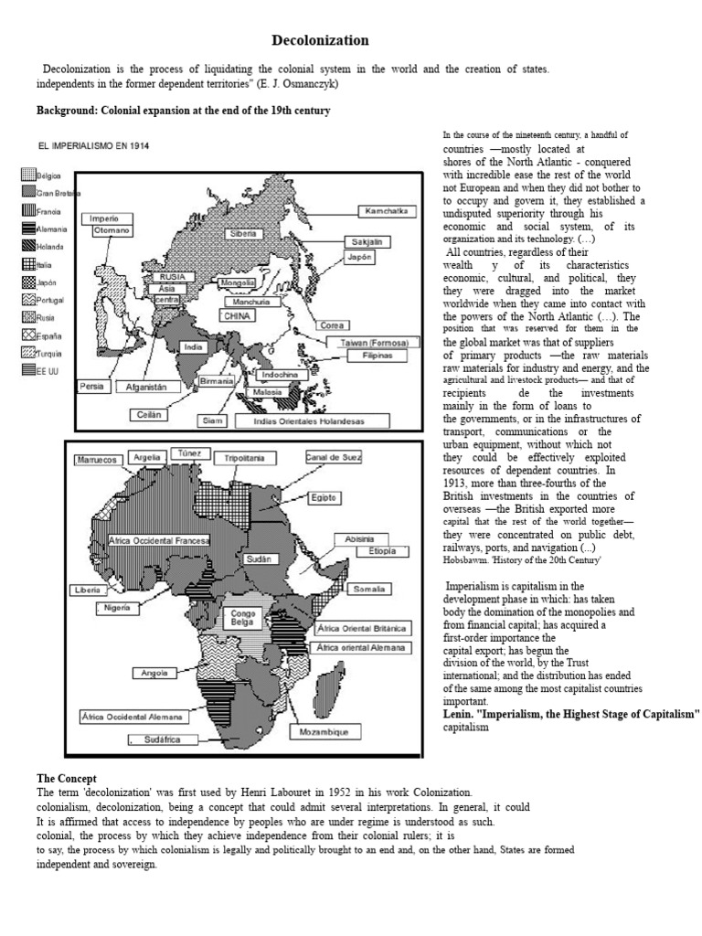 The Decolonization Sheet | PDF | Decolonization | Colonialism