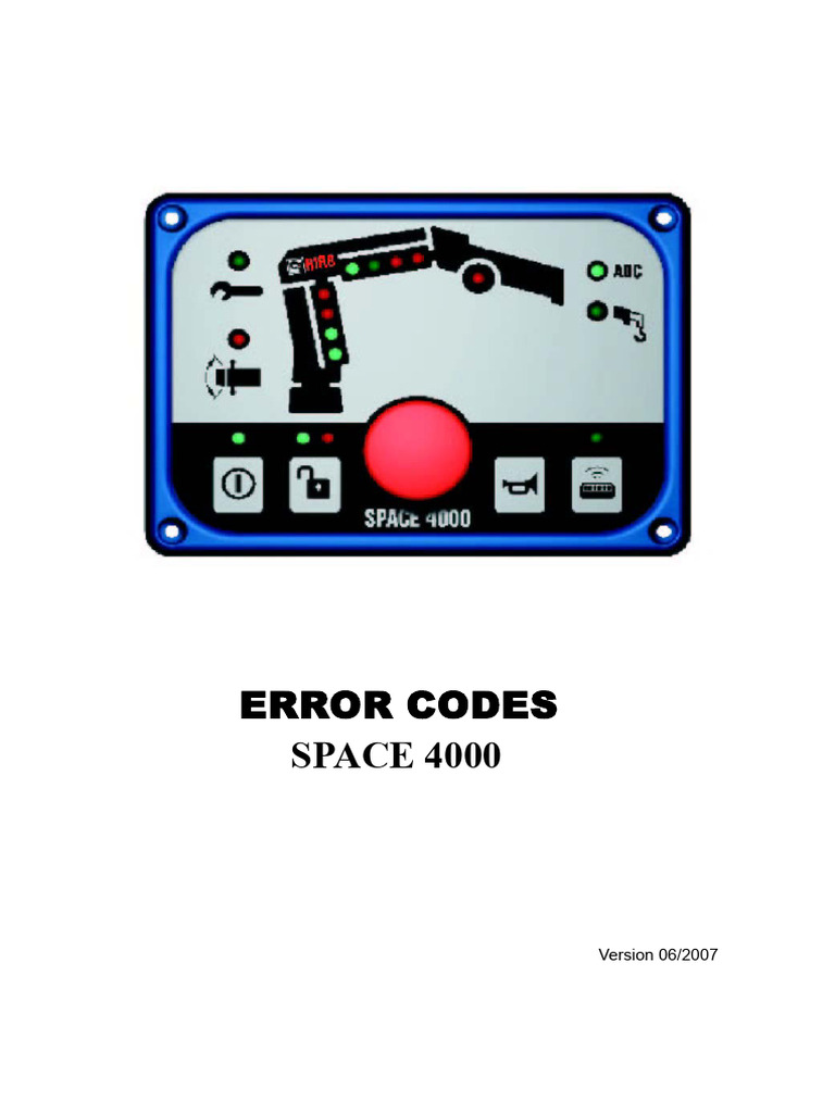 SPACE 4000 Error Codes Guide | PDF | Power Supply | Fuse (Electrical)