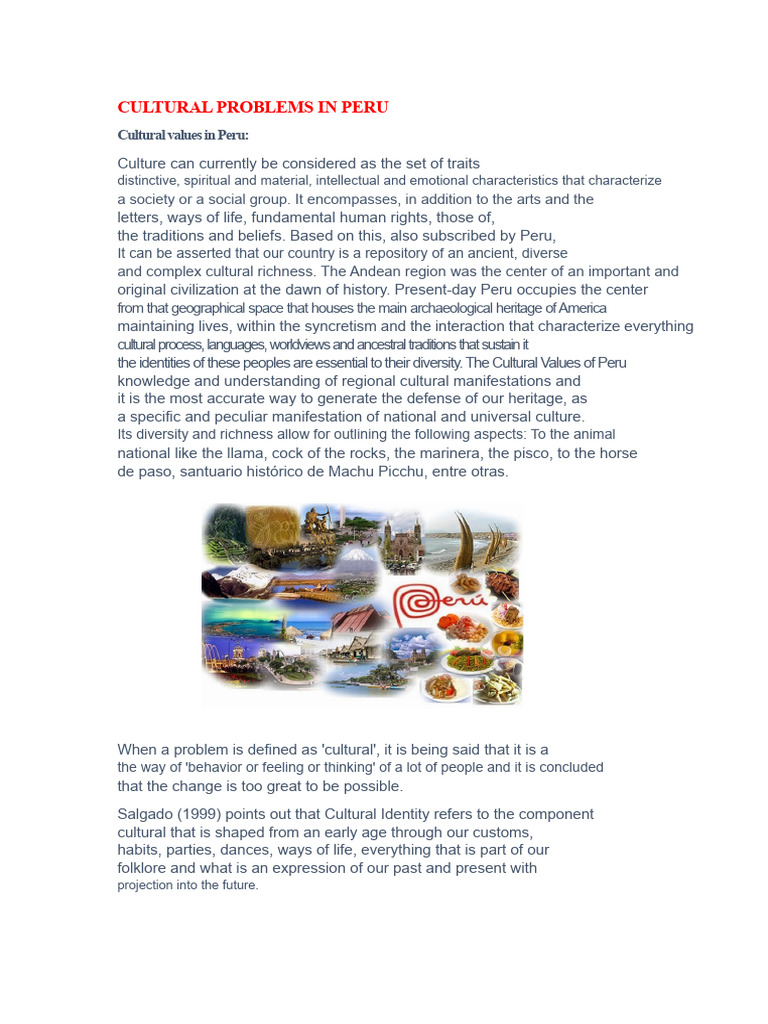 Cultural Challenges in Peru Today | PDF | Peru | Identity (Social Science)