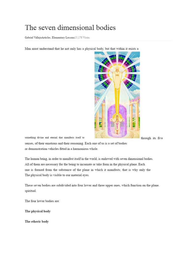 The Seven Dimensional Bodies | PDF | Plane (Esotericism) | Divinity