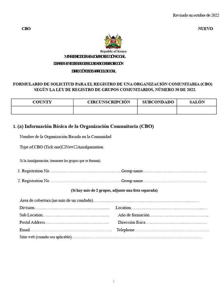 Formulario de Registro CBO-2024 | PDF