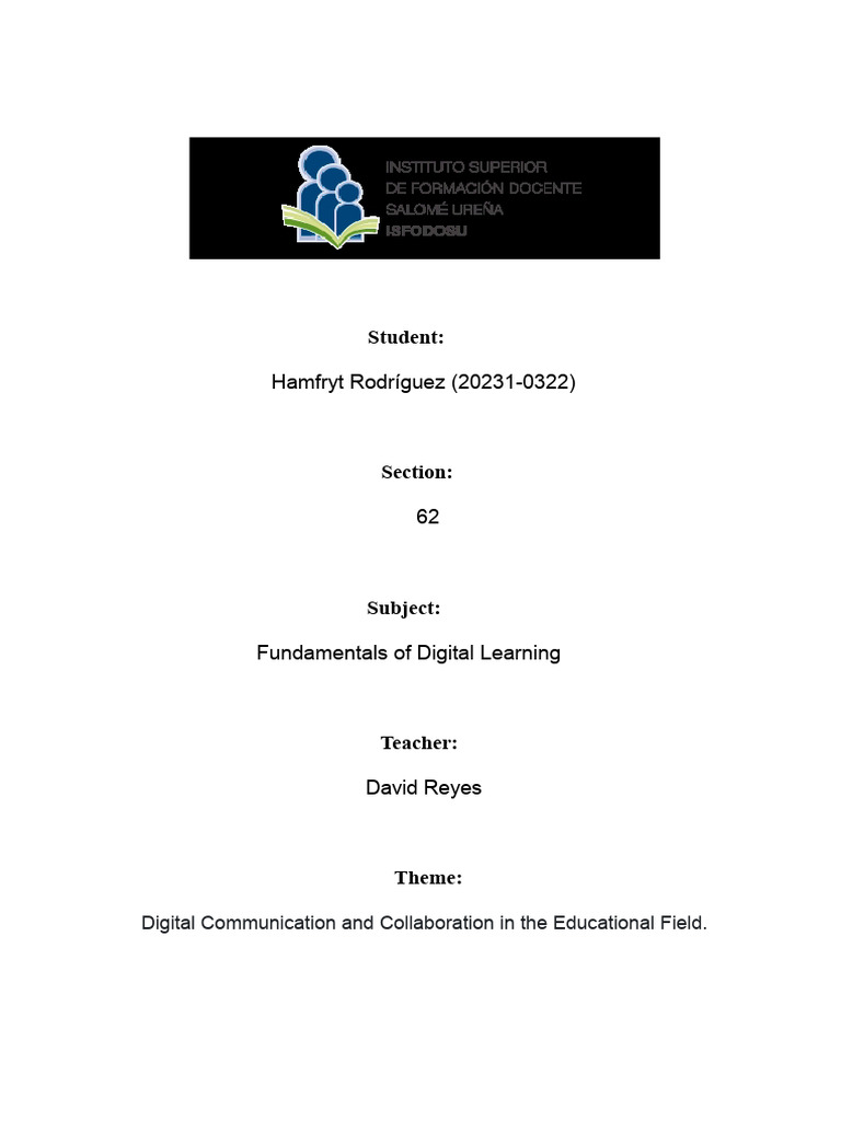 Digital Communication and Collaboration in The Educational Field | PDF ...