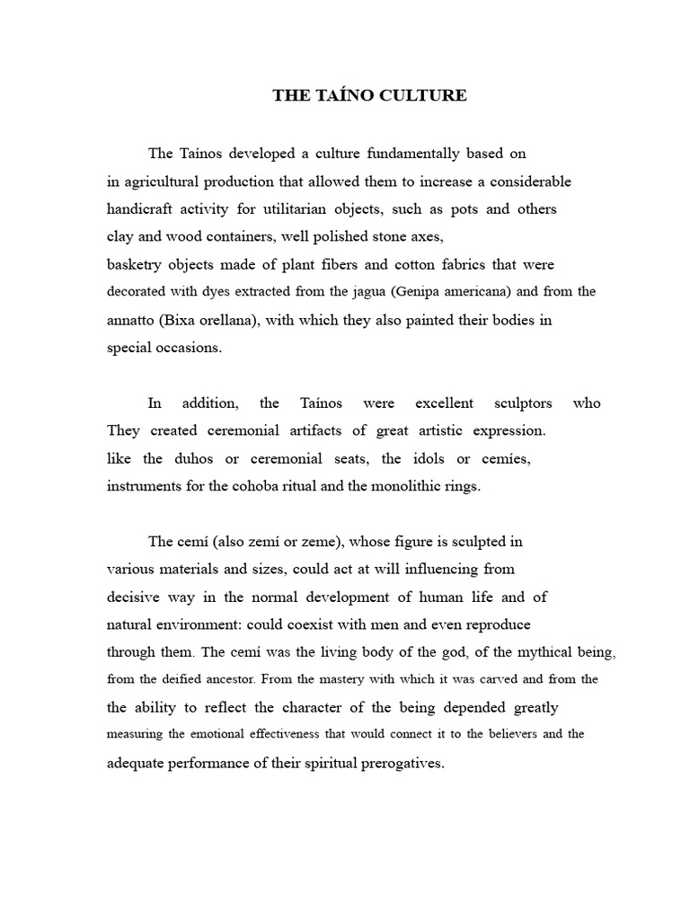 The Tainos | PDF