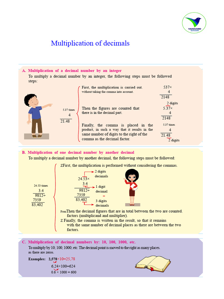How to Multiply Decimal Numbers | PDF | Multiplication | Encodings