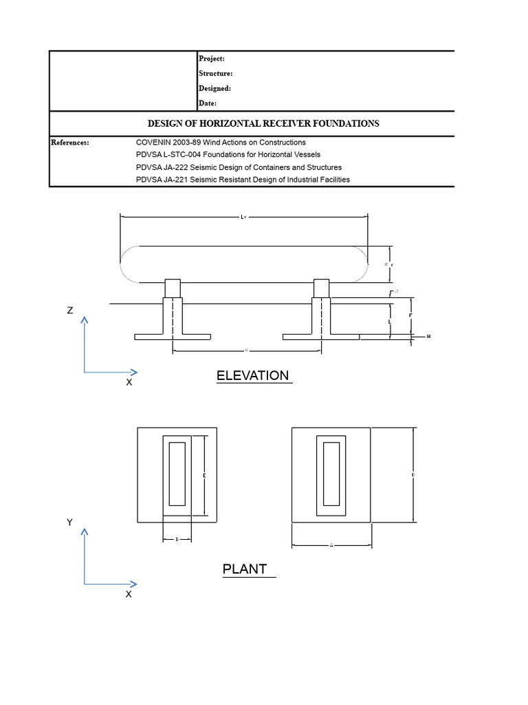 Horizontal Container Foundation Design | PDF | Foundation (Engineering ...