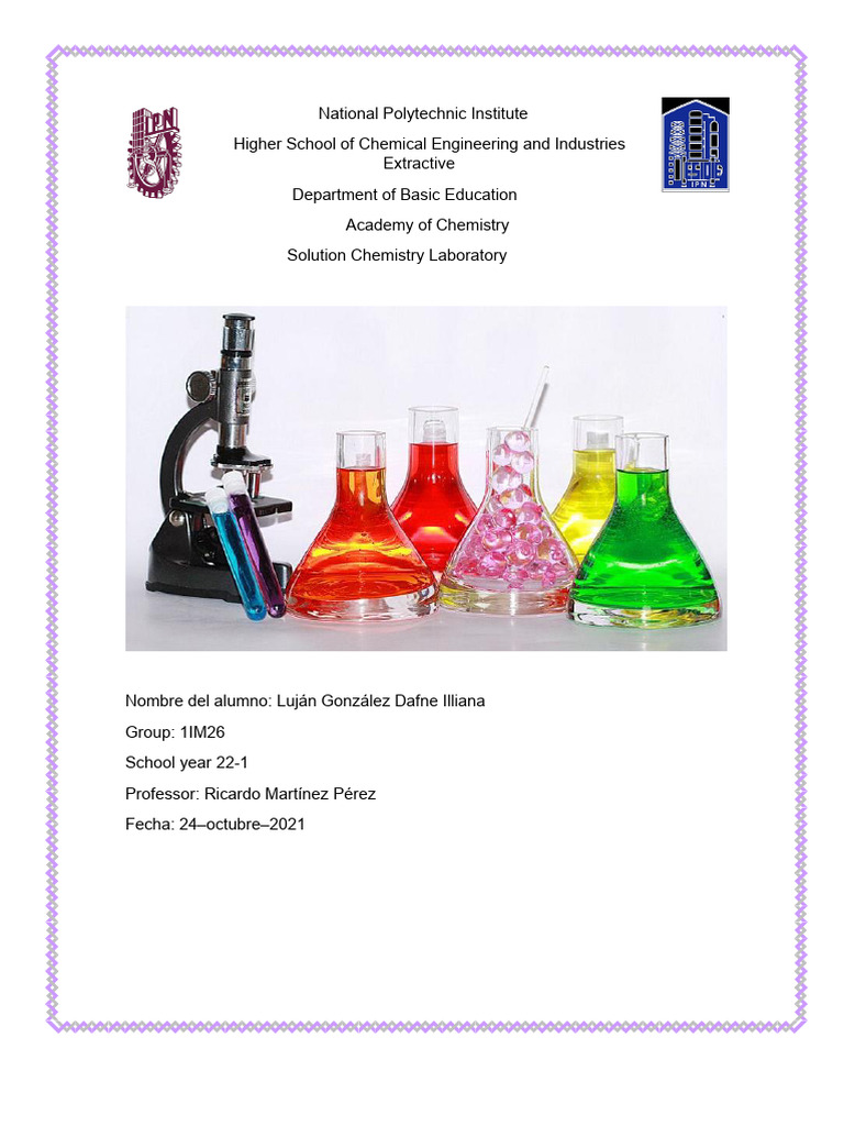 Practice 8 Chemistry of Solutions | PDF | Ph | Acid