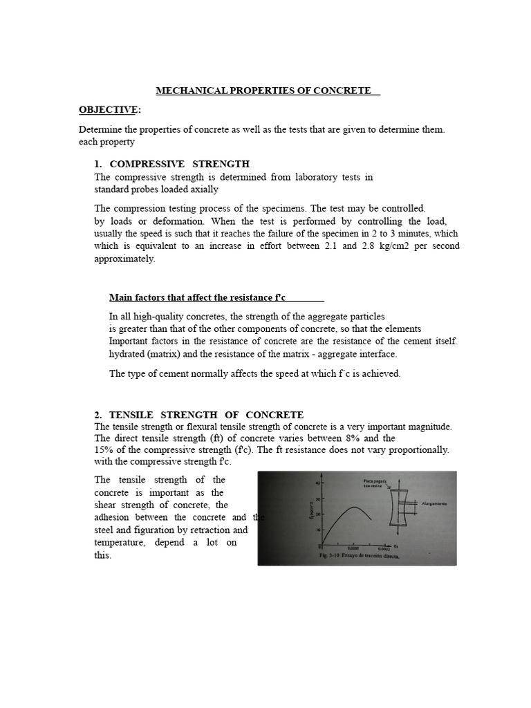 Mechanical Properties of Concrete Explained | PDF | Strength Of ...