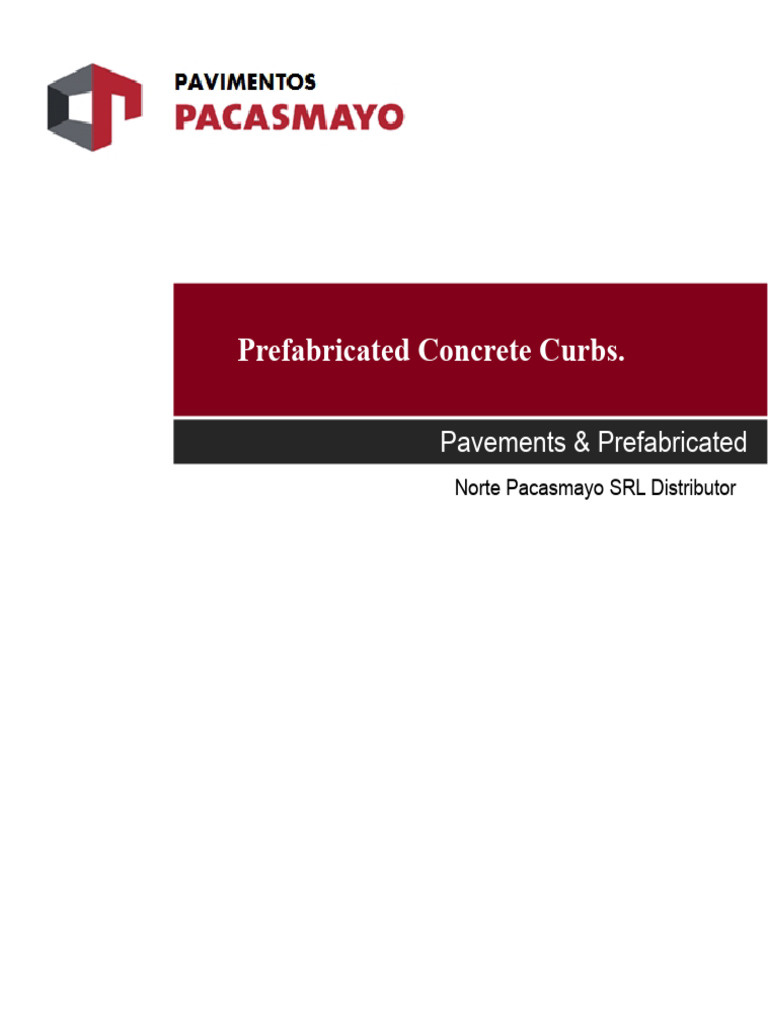 Prefabricated Curbs | PDF | Concrete | Materials