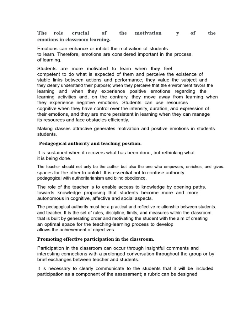 The Crucial Role of Motivation | PDF | Motivational | Motivation