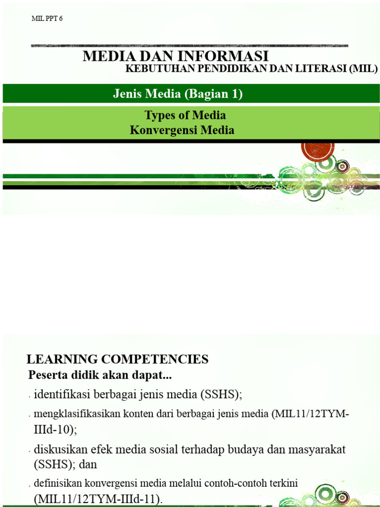 Jenis Media dan Konvergensi dalam Pendidikan | PDF