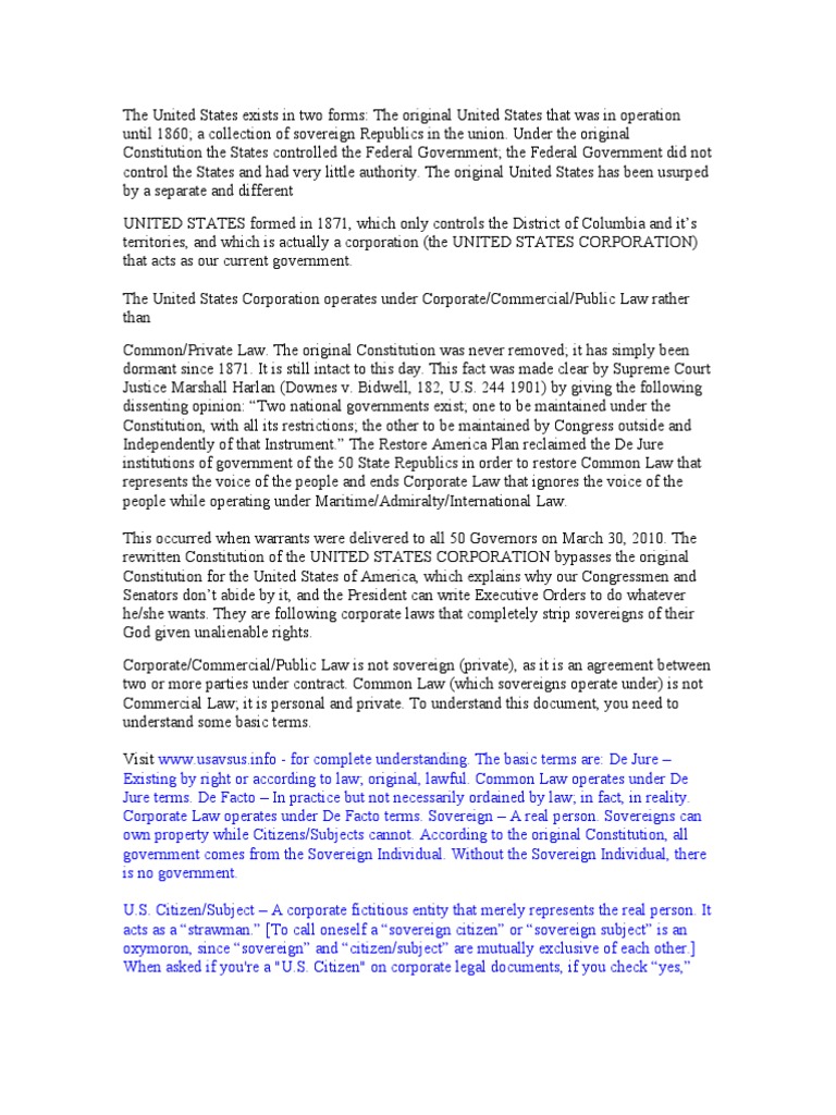 Americas True History | PDF | Uniform Commercial Code | United States ...