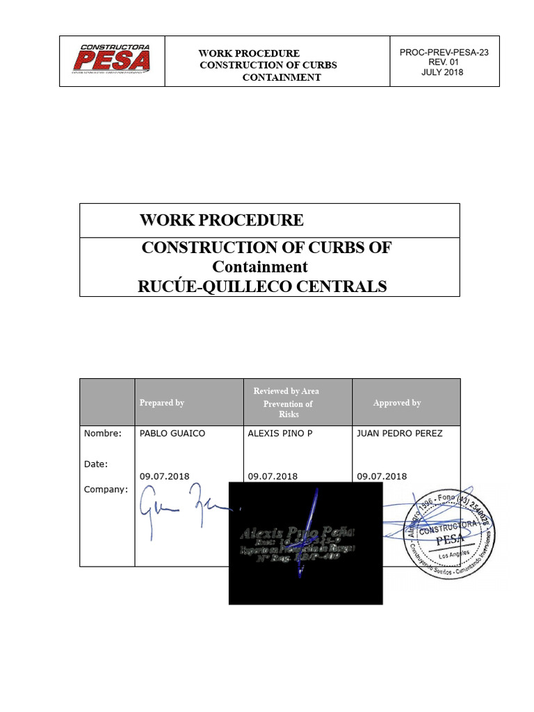 Work Procedure For The Construction of Retaining Walls. | PDF ...