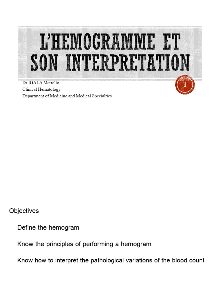 The Hemogram and Its Interpretation | PDF | Blood Cell | White Blood Cell