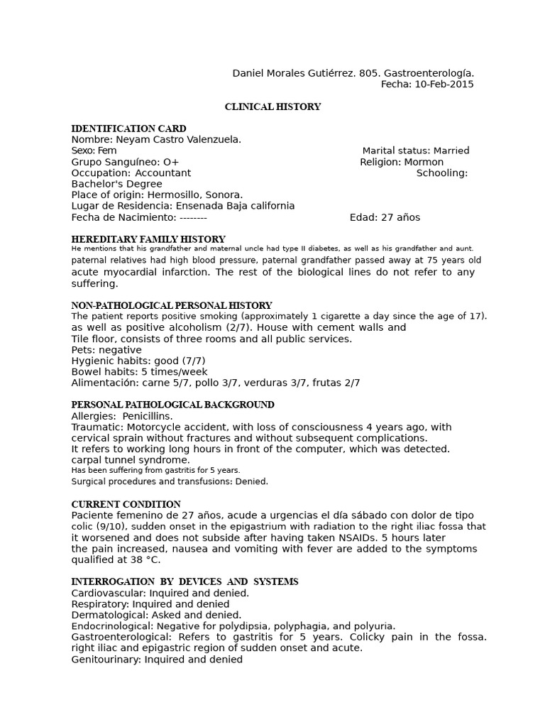 Acute Appendicitis Case Study | PDF | Abdomen | Medical Specialties