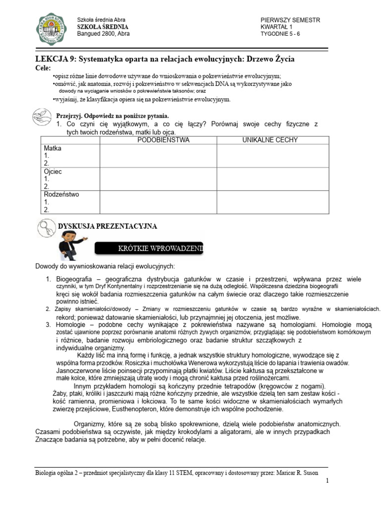 Gen Bio Kwartal 3 Tydzień 6-8 | PDF