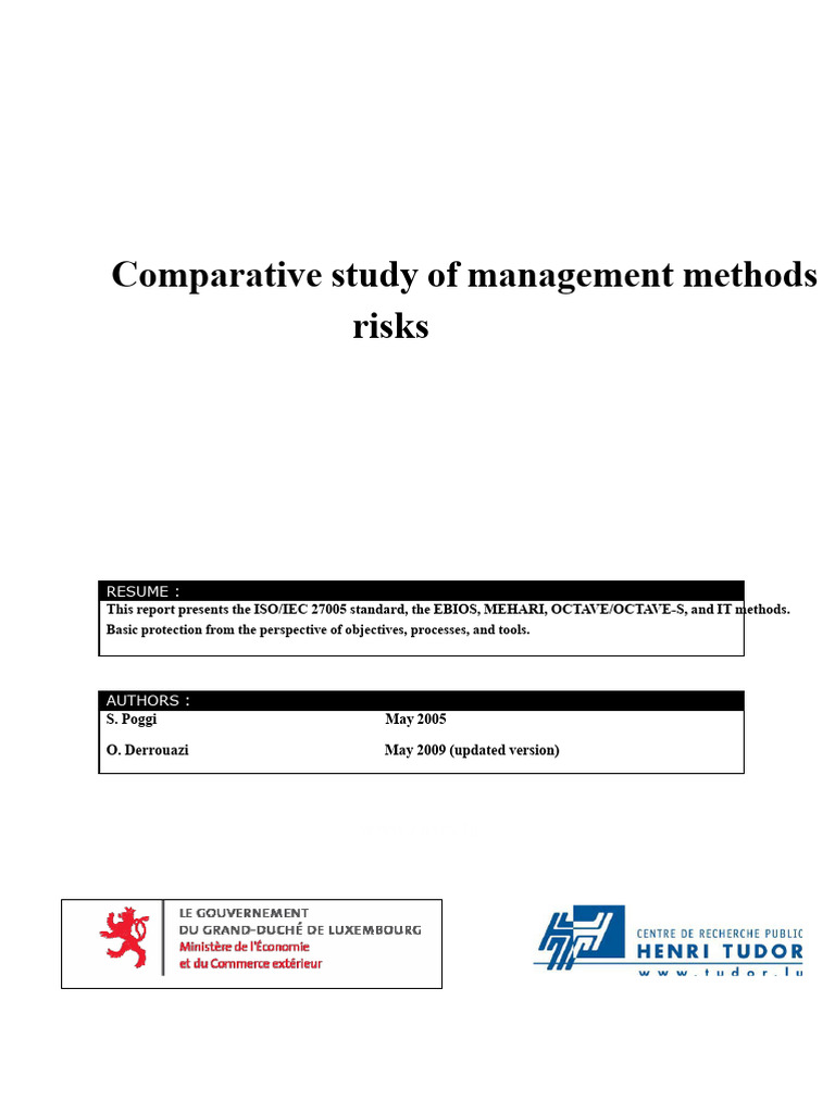 Comparative Risk Management Methods | PDF | Risk Management | Risk