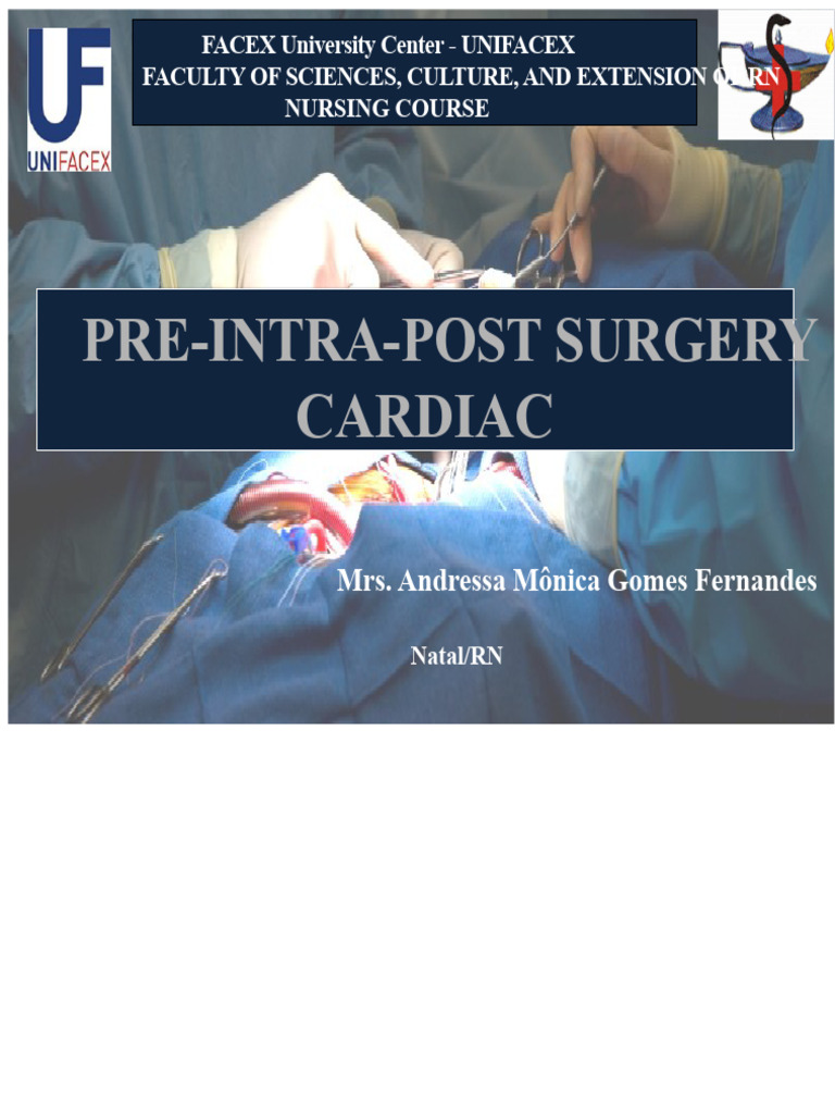 SLIDE - Pre and Post Cardiac Surgery - Prof. Andressa 2018.1 | PDF ...