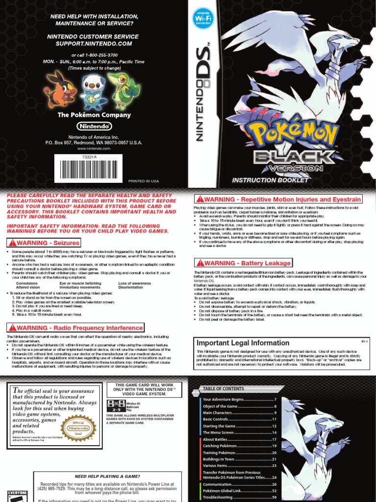 Instruction Booklet: Nintendo of America Inc. P.O. Box 957, Redmond, WA ...