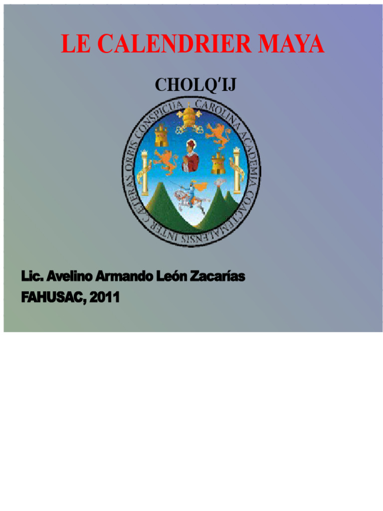 Significations et caractéristiques du Cholq'ij | PDF | Jaune | Couleur