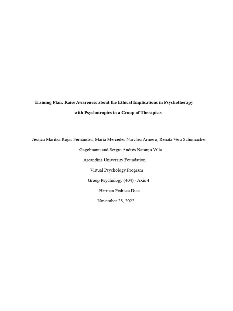 Axis 4 - A Training Plan Tailored To A Specific Problem (VF) | PDF ...