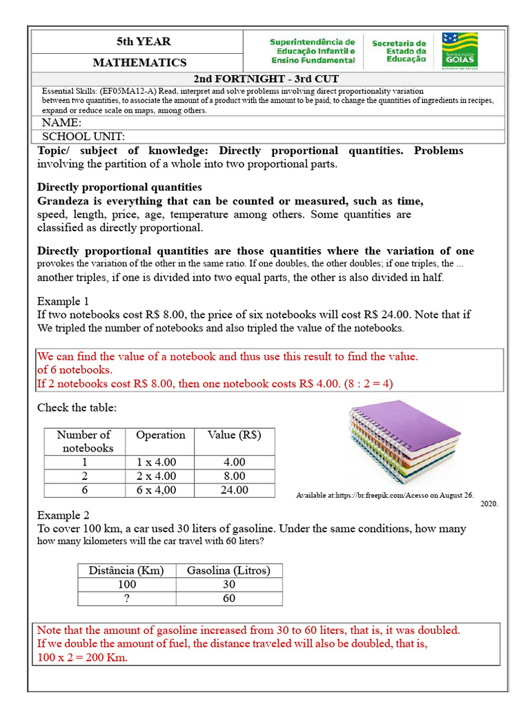 Direct Proportionality in Mathematics | PDF | Quantity | Ratio