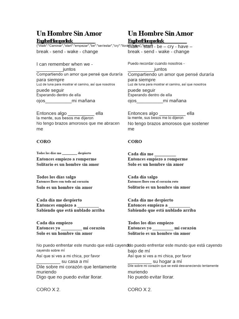 Un Hombre Sin Amor | PDF | Amor