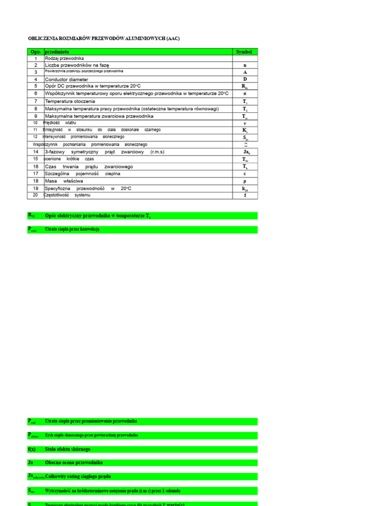 Dobór Przewodów Aluminiowych - 275kV | PDF