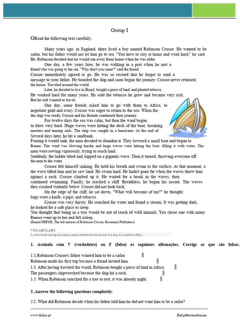 6th grade test | PDF | Verb | Linguistics