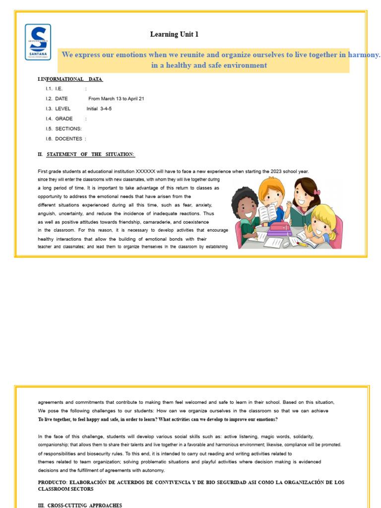 Initial Learning Unit | PDF | Hypothesis | Emotions