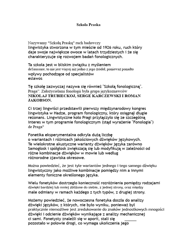 Szkoła Praska | PDF
