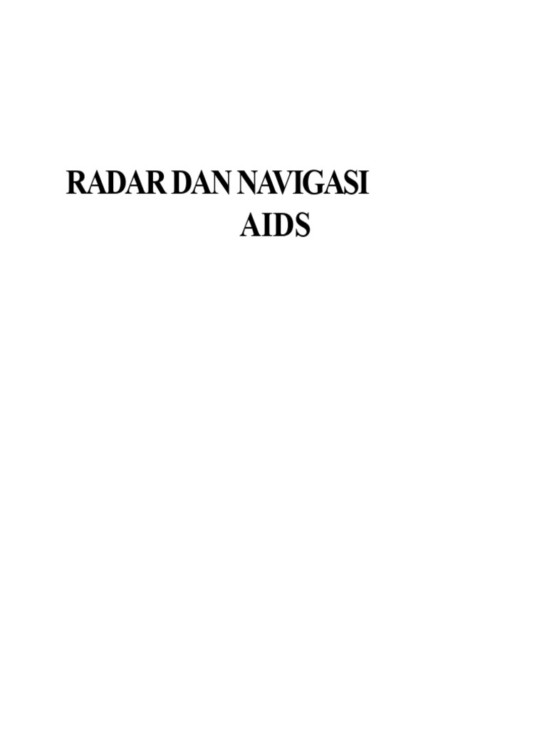 Panduan Lengkap Sistem Radar dan Navigasi | PDF