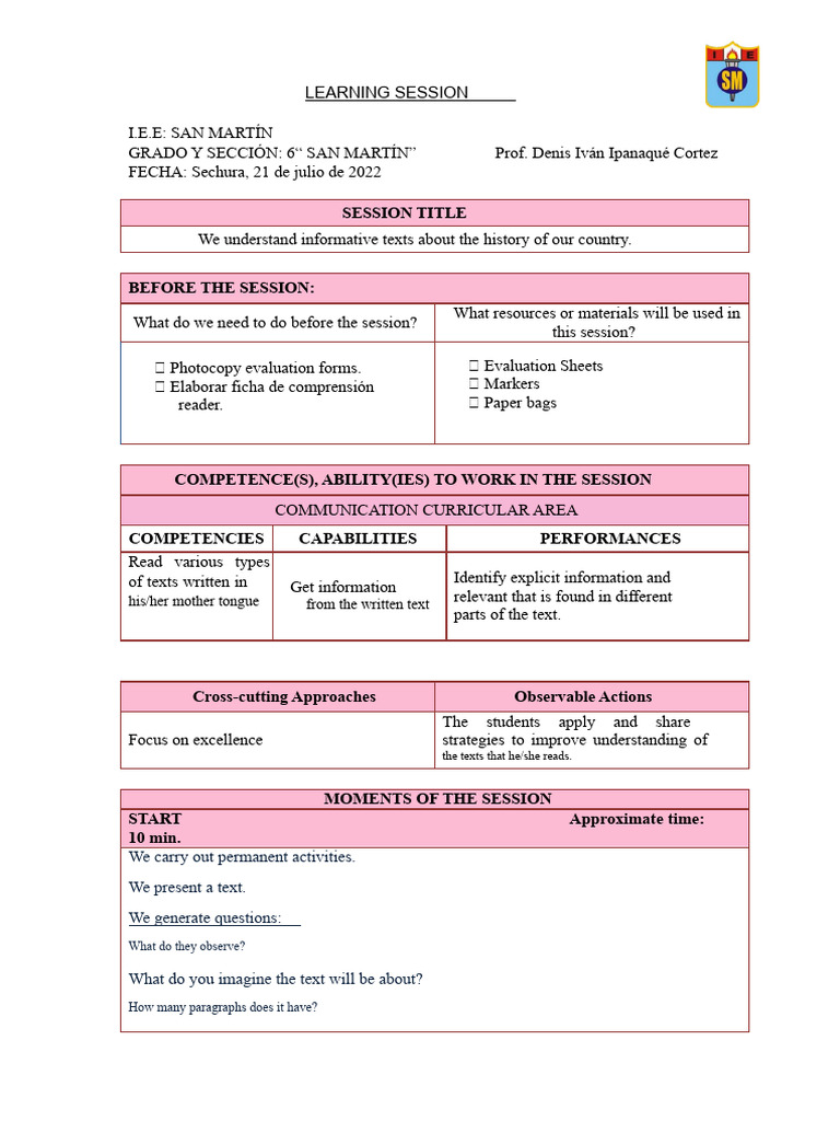 The Stages of The History of Peru Reading Comprehension | PDF | Reading ...