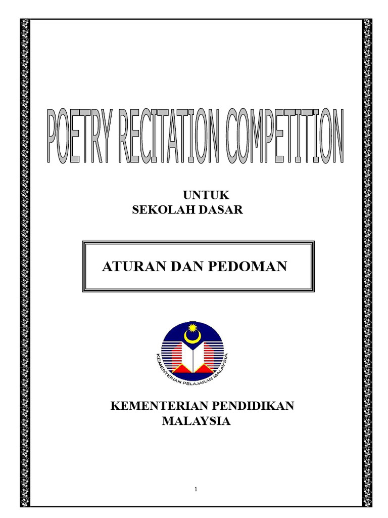 Terms and Rules of The Poetry Recitation Competition For Primary School ...