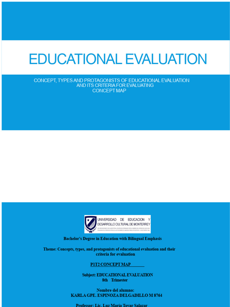 Educational Evaluation: Concepts & Types | PDF | Evaluation | Methodology