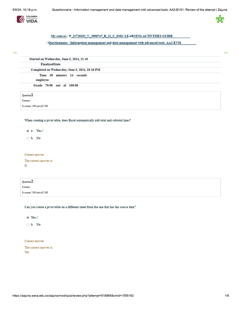 Questionnaire - Information management and data management with ...